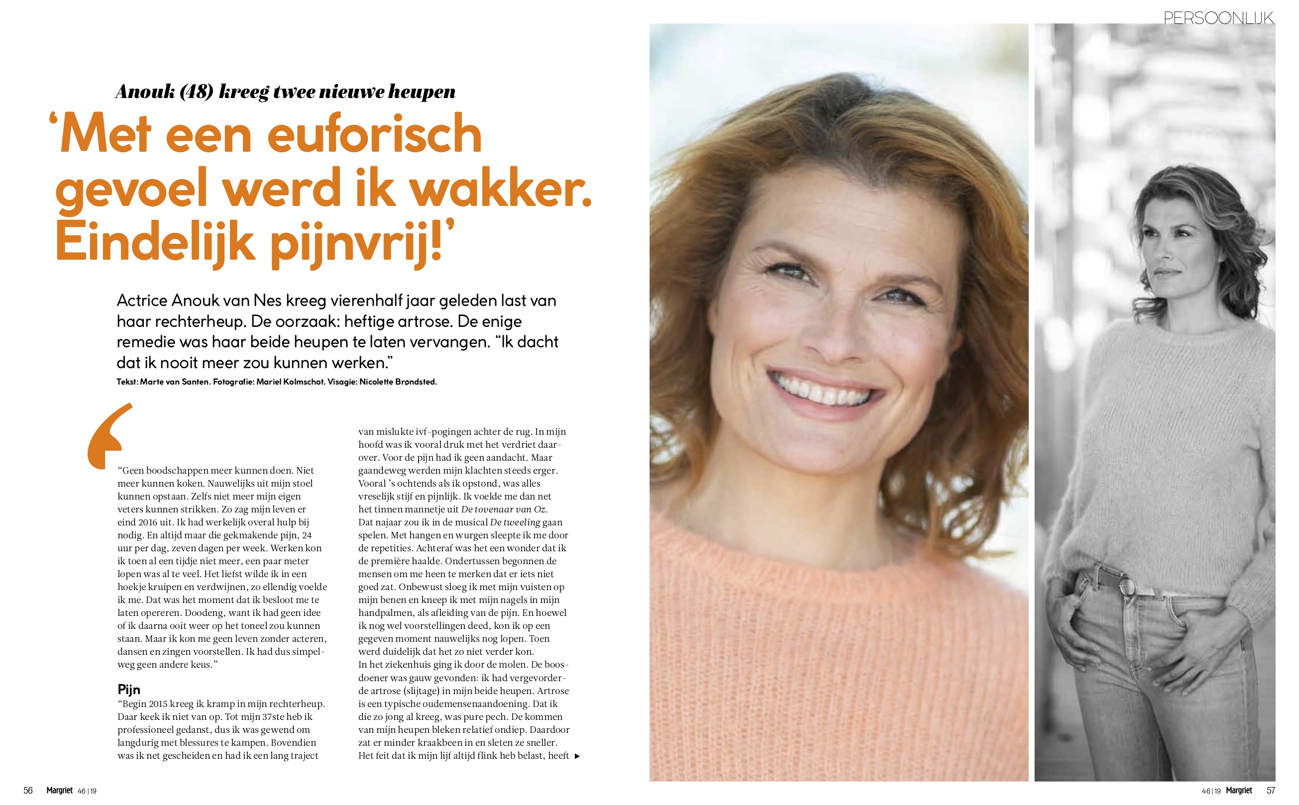 Actrice Anouk van Nes kreeg twee nieuwe heupen | LETTERLEVEN